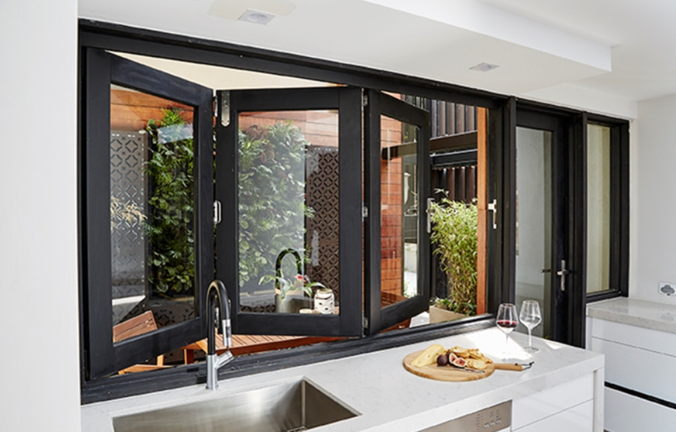 Bifold Windows Fold in Natural Light - OpenWall System